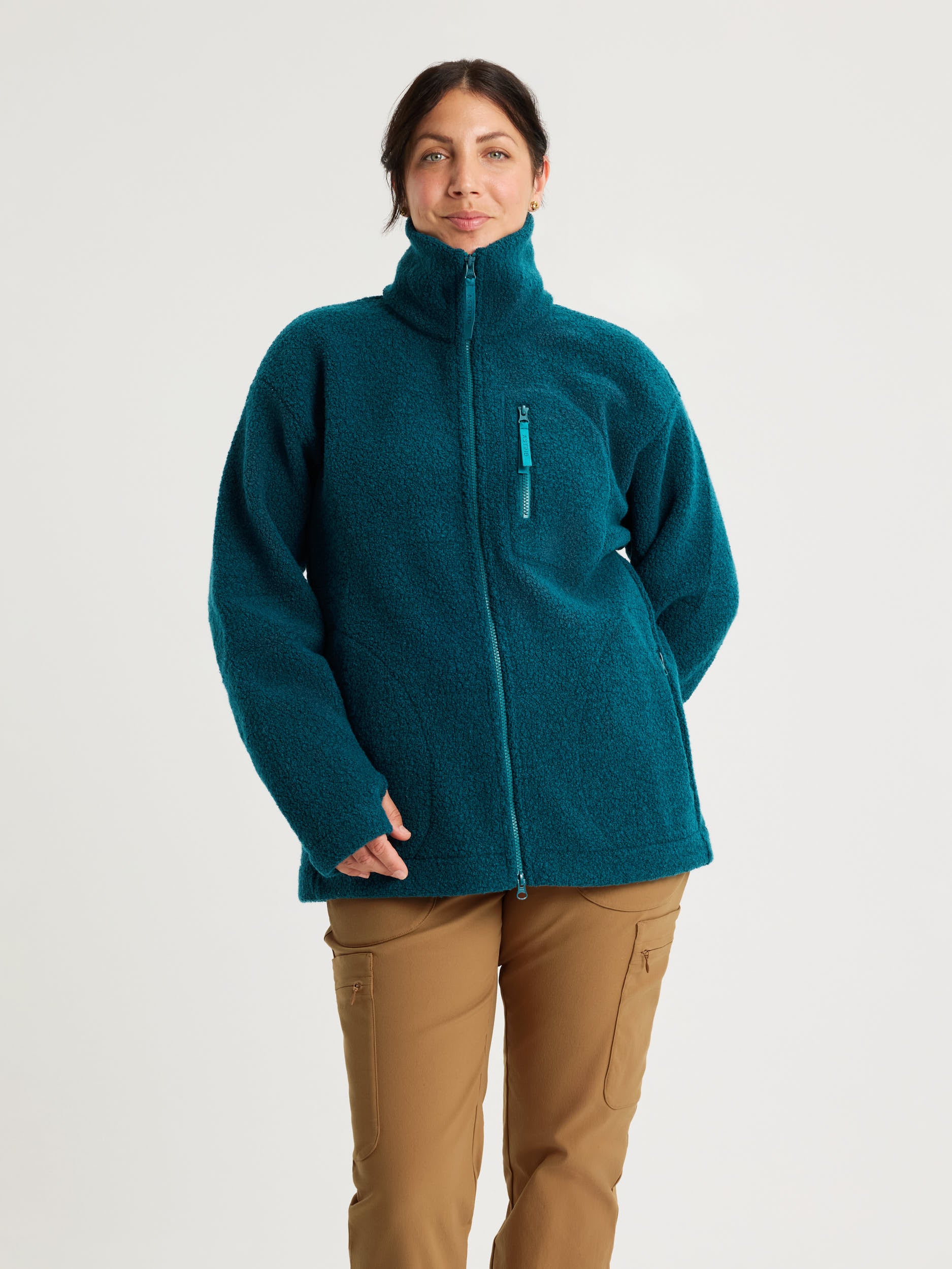 Women's Fleece Jacket Teal | Astrid Wild