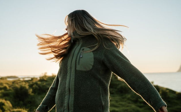 Women's Fleece Jacket Black | Astrid Wild