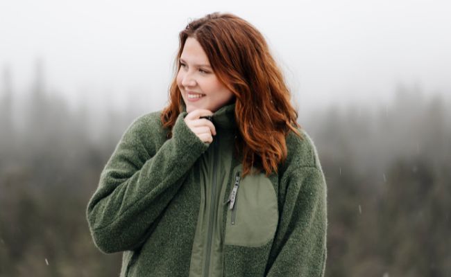 Women's Fleece Jacket Black | Astrid Wild