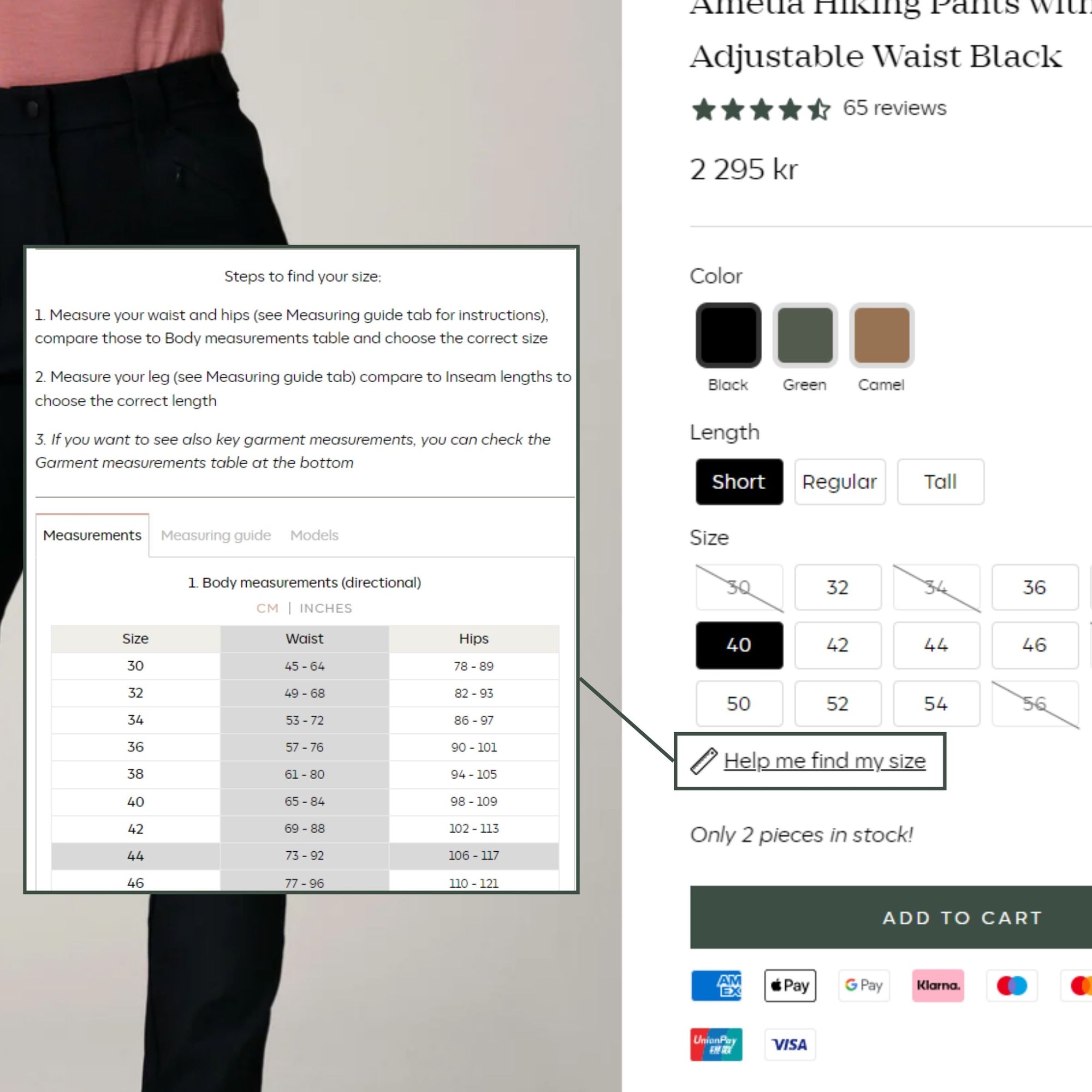 Size and fit guide