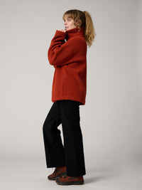 Women's Fleece Jacket Rust | Astrid Wild
