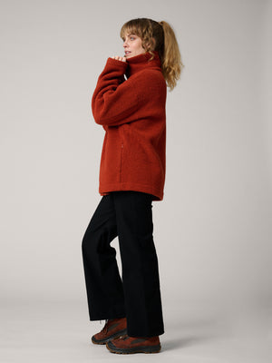 Women's Fleece Jacket Rust | Astrid Wild