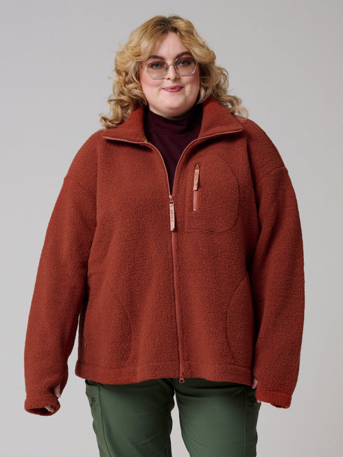 Women's Fleece Jacket Rust | Astrid Wild