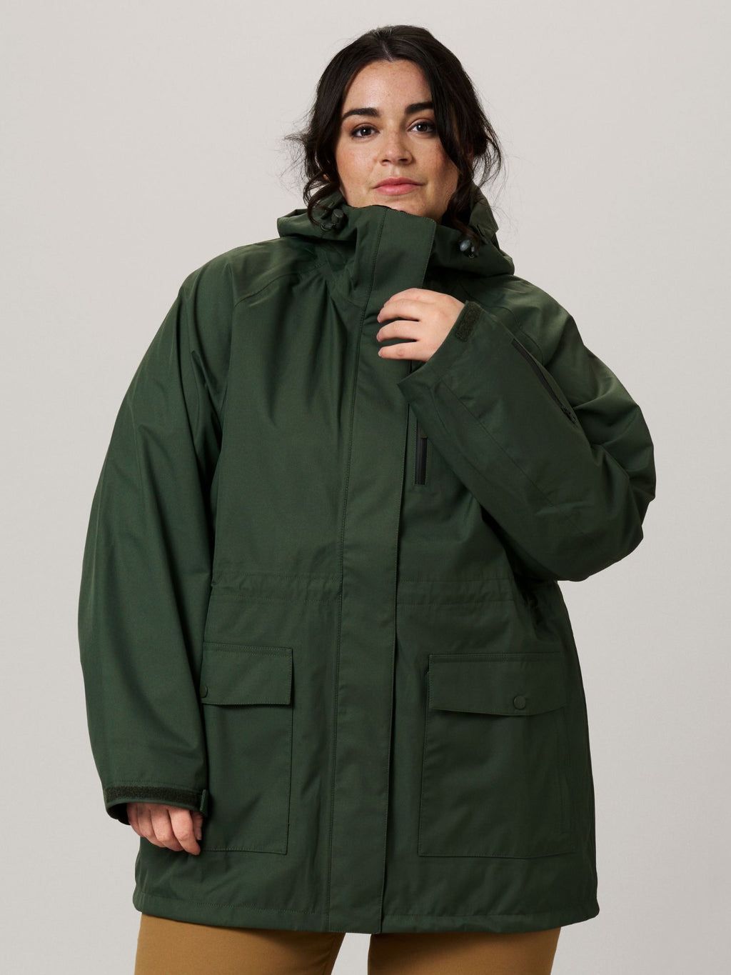 Women's Waterproof 3L Shell Jacket Green | Astrid Wild