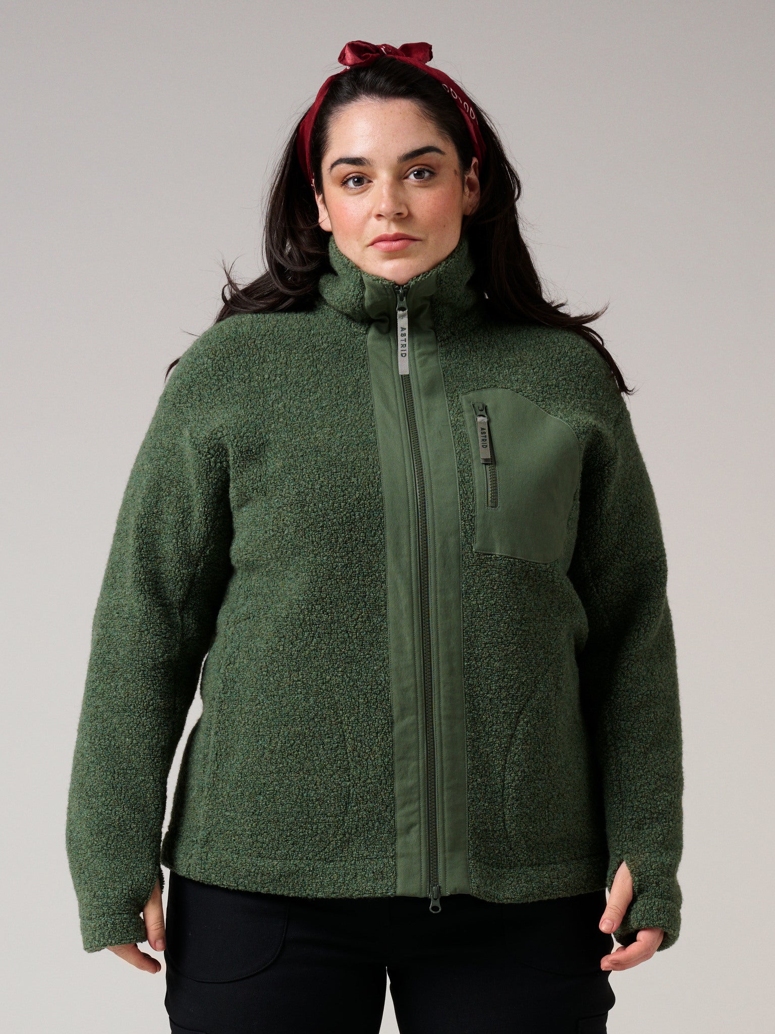 Women's Fleece Jacket Green | Astrid Wild
